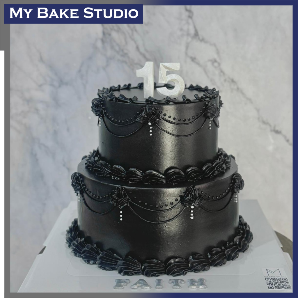 Midnight Elegeance Cake - My Bake Studio LLP