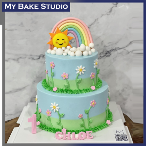 Sunshine Over the Rainbow Cake | MyBakeStudio