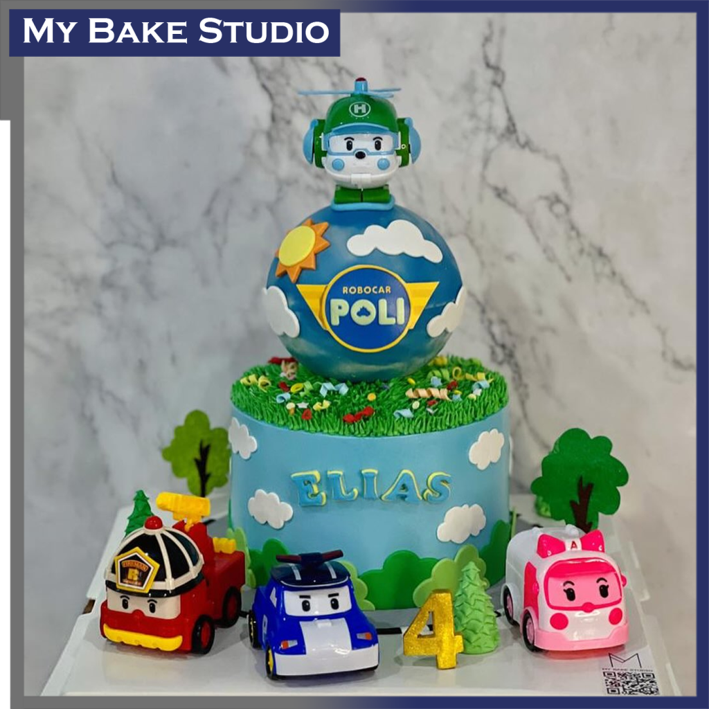 Robocar Poli Pinata Cake | MyBakeStudio